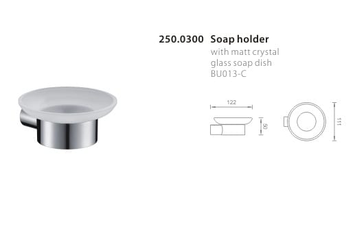 250.0300玻璃皂盤架 – 昊鑫衛浴