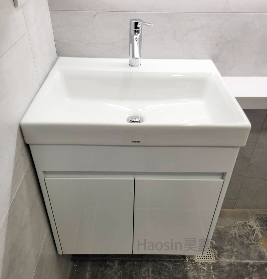 JJ-1616-D-1浴櫃(斜把手)60cm-合TOTO面盆LW1616CTW – 昊鑫衛浴