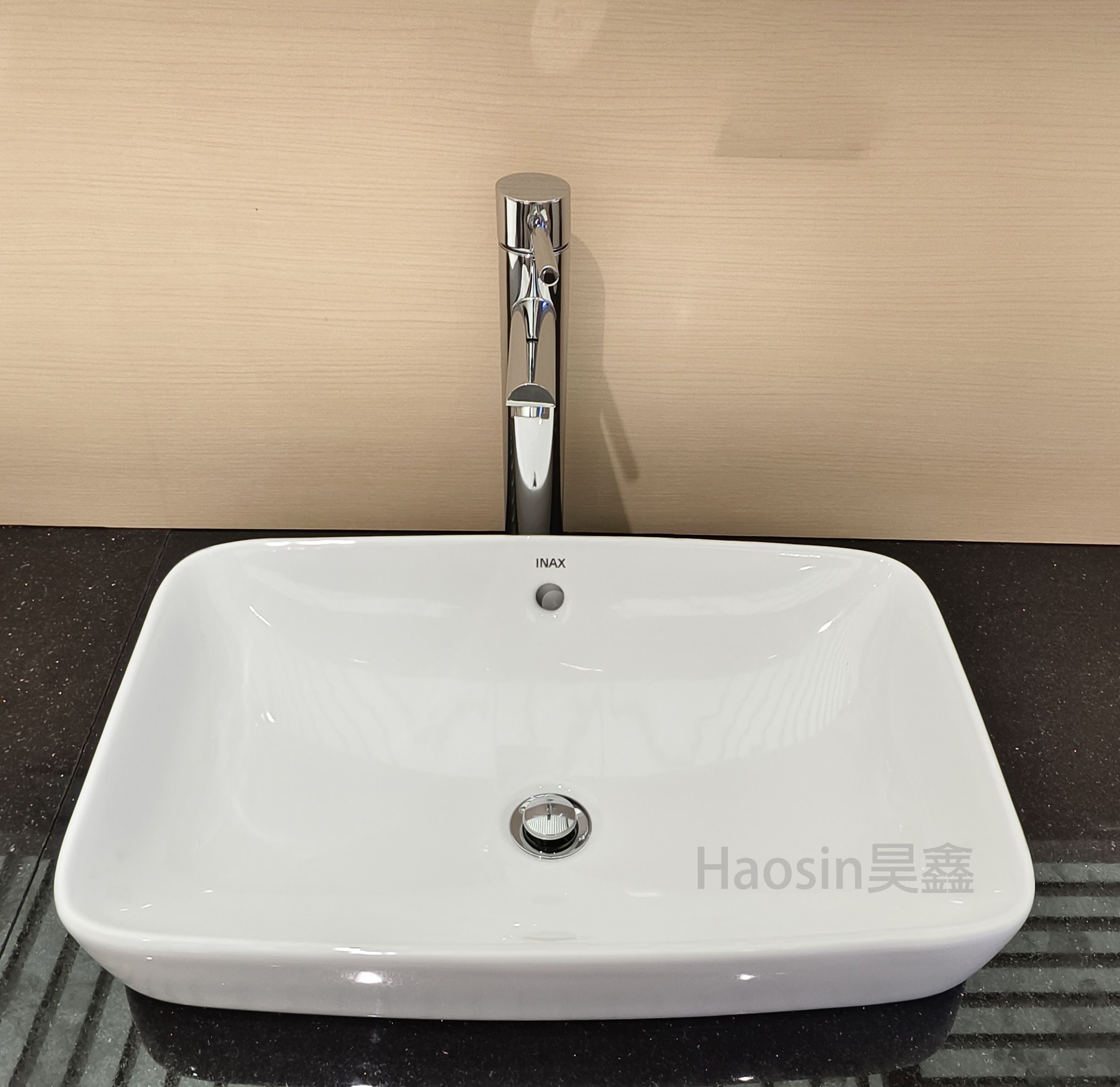日本INAX半嵌型臉盆AL-299V-TW/BW1-58CM(牌價6900元) – 昊鑫衛浴